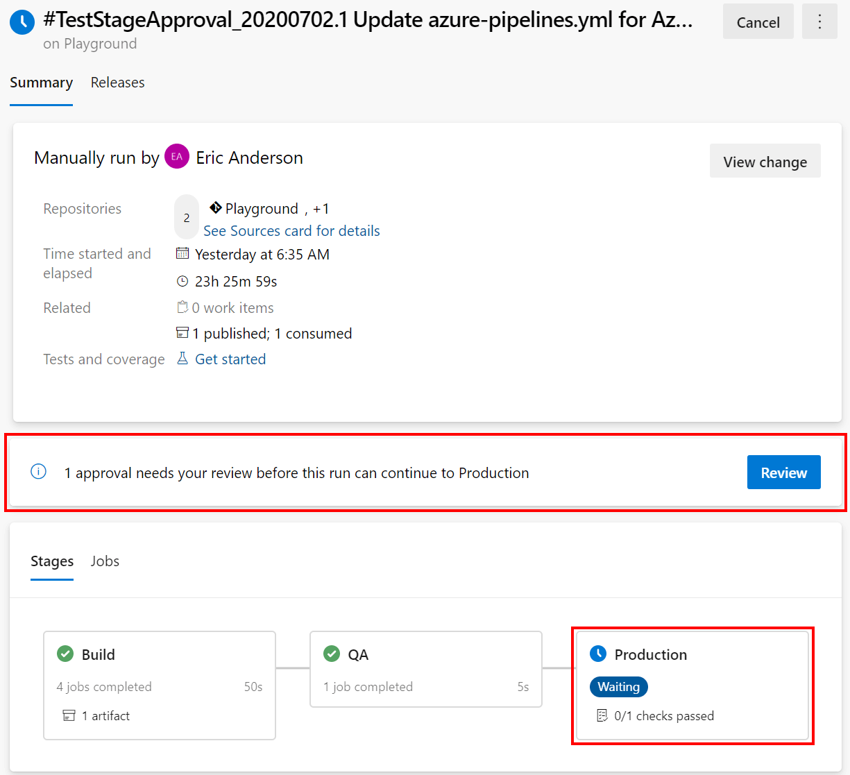 Azure Devops Multi Stage Pipelines Require Stage Approval Eric L